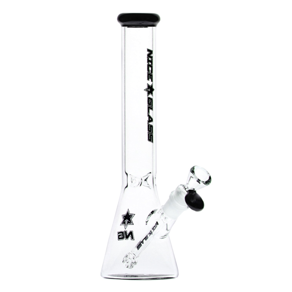Nice Glass - 11" 7mm Slim Beaker with Bottom Design - Canvape.com